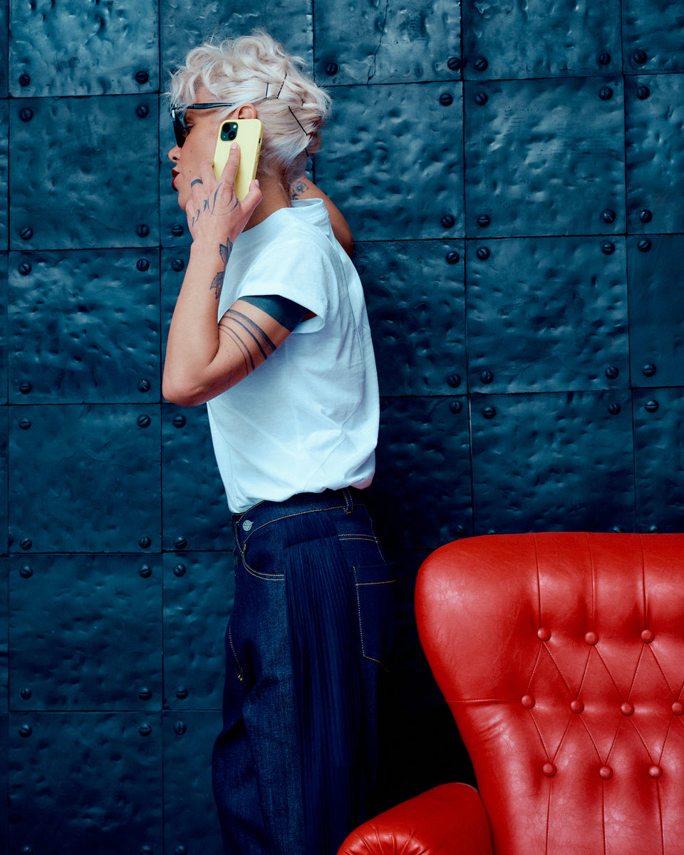 Cuffed White T-Shirt – Clothes By Locker Room